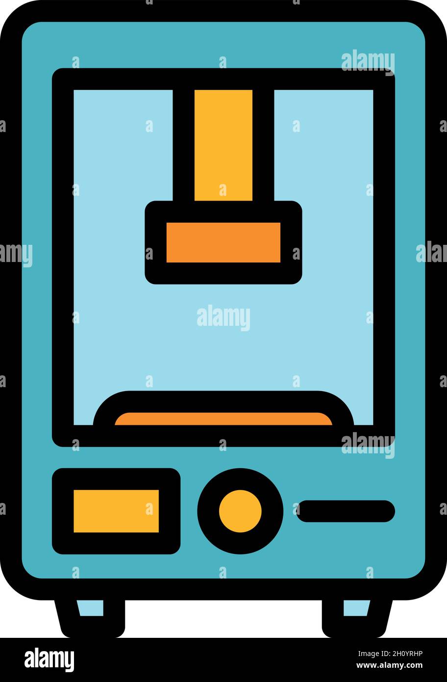 Automation press machine icon. Outline automation press machine vector ...