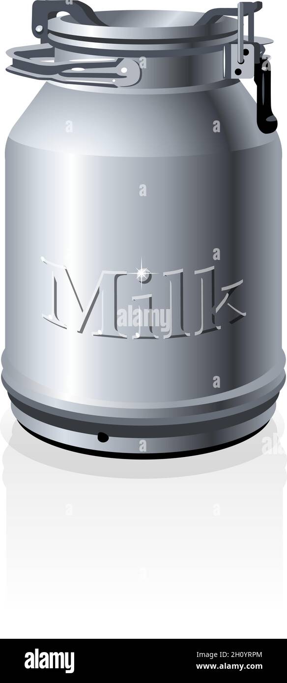 Vector milk can. EPS-10 separated by groups and layers for easy edit ...