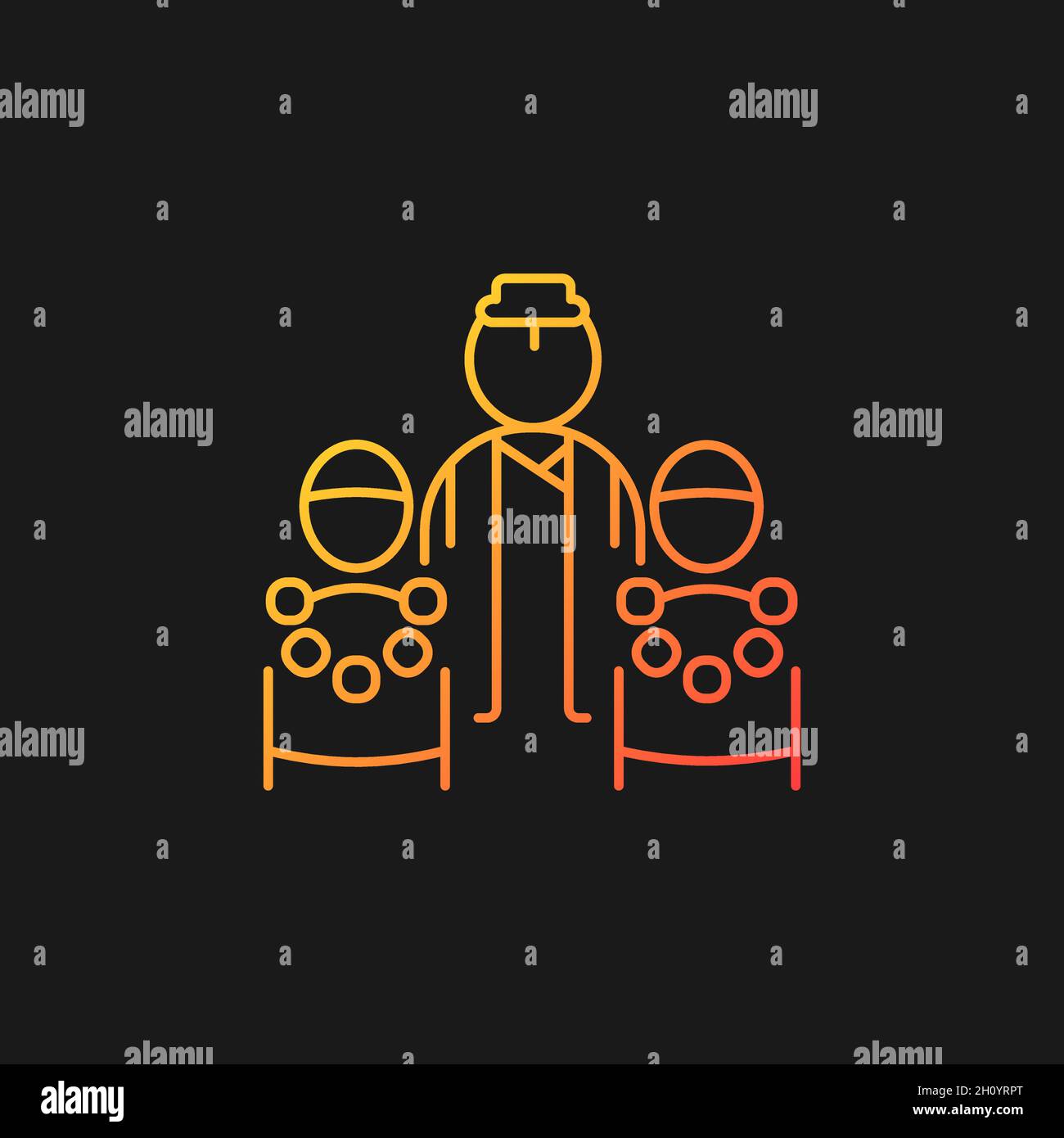 Bratabandha ceremony gradient vector icon for dark theme Stock Vector ...