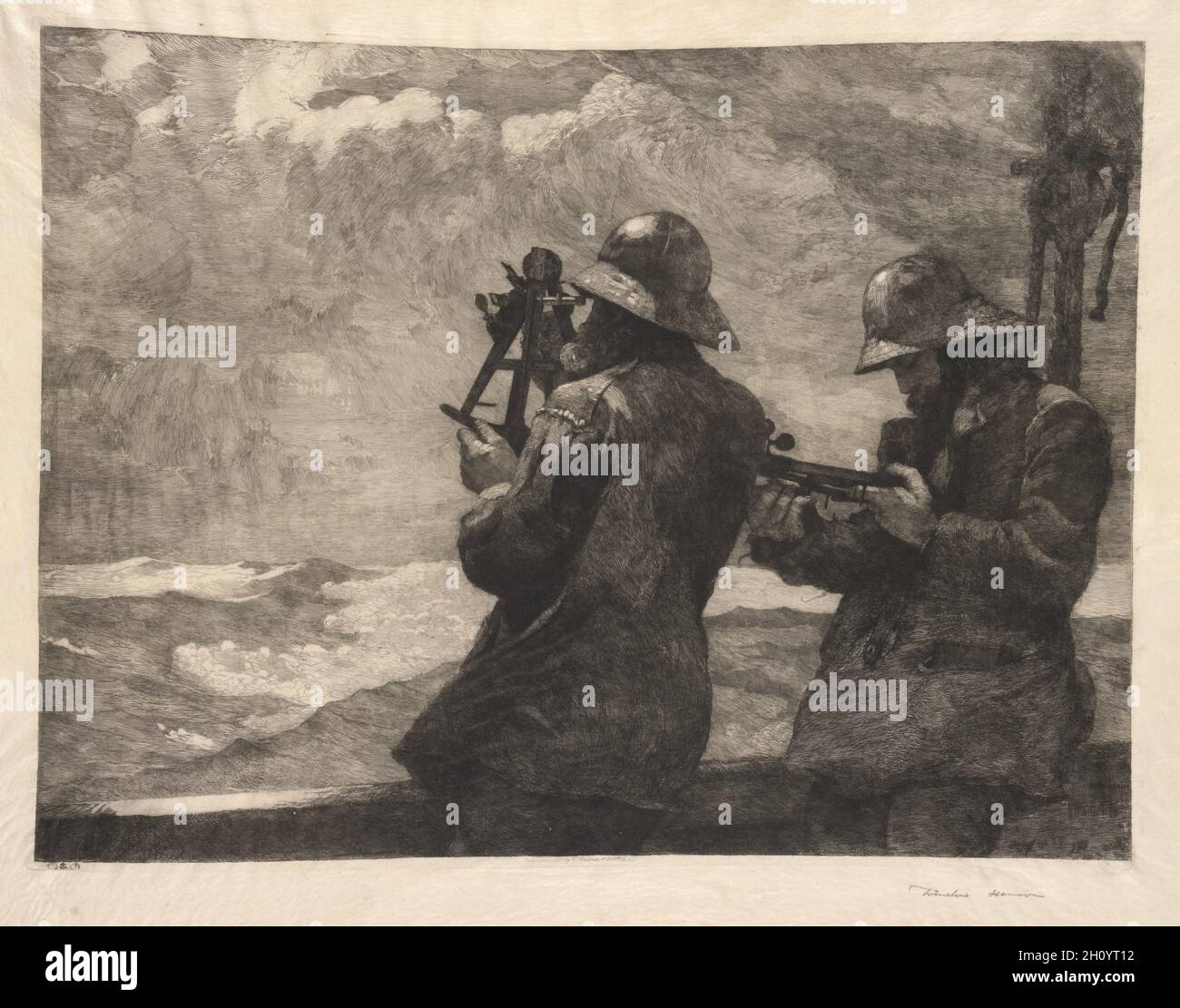Eight Bells, 1881. Winslow Homer (American, 1836-1910). Etching Stock ...