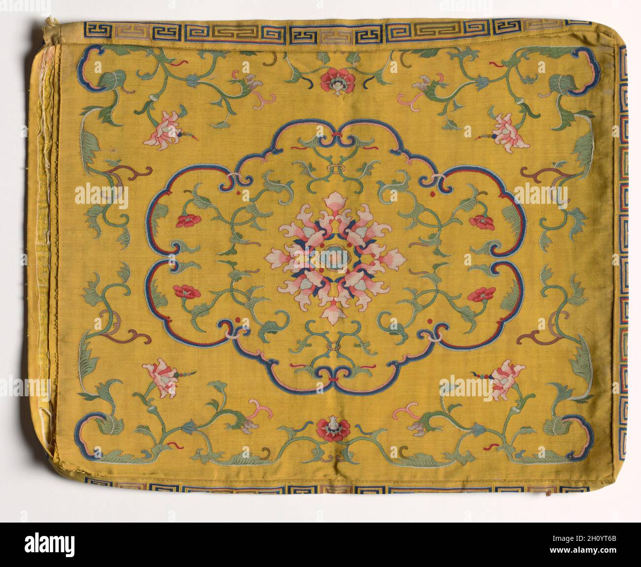Cushion Cover, 1700s. China, Qing dynasty (1644-1911). Silk, metallic ...