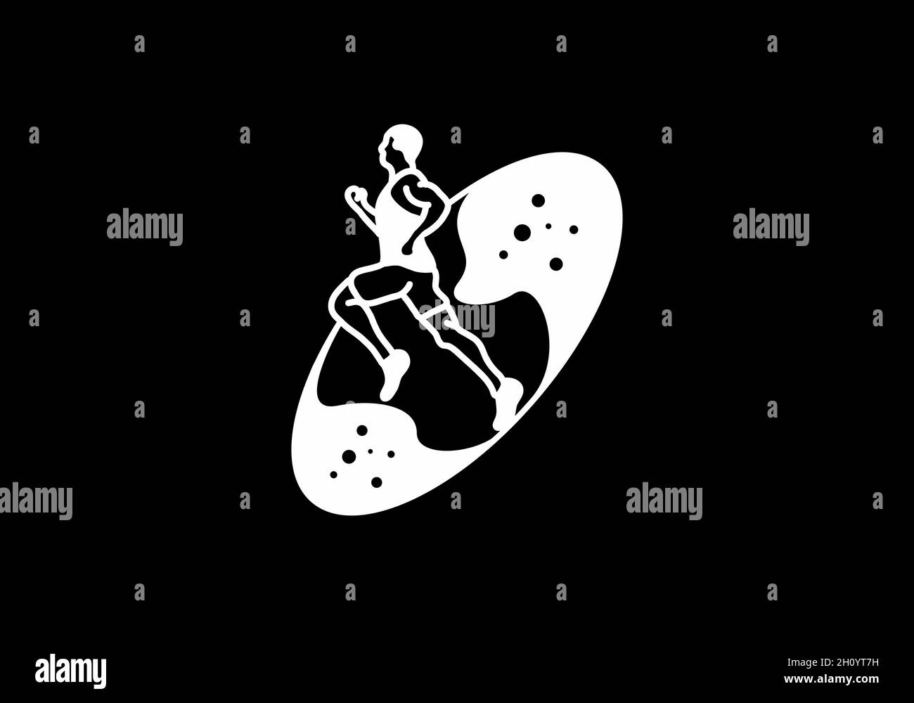 Line art illustration of trail run design Stock Vector Image & Art - Alamy