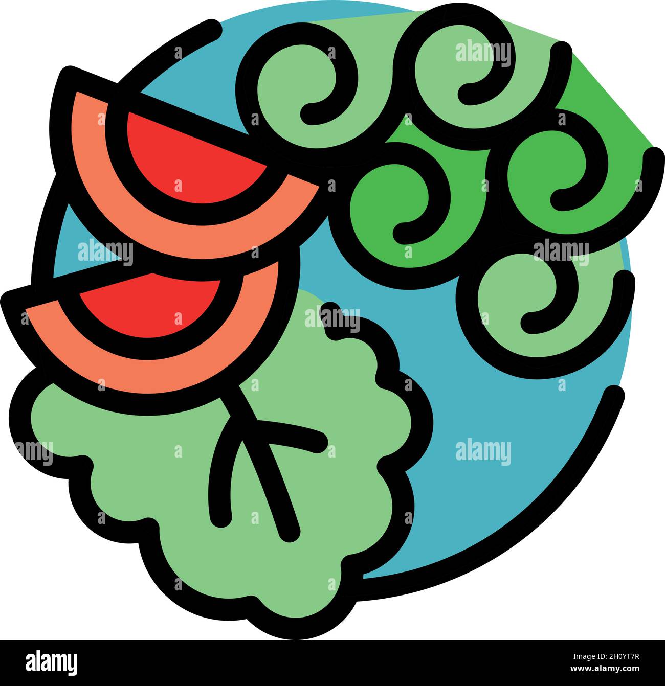 Vegetable china food icon. Outline Vegetable china food vector icon ...