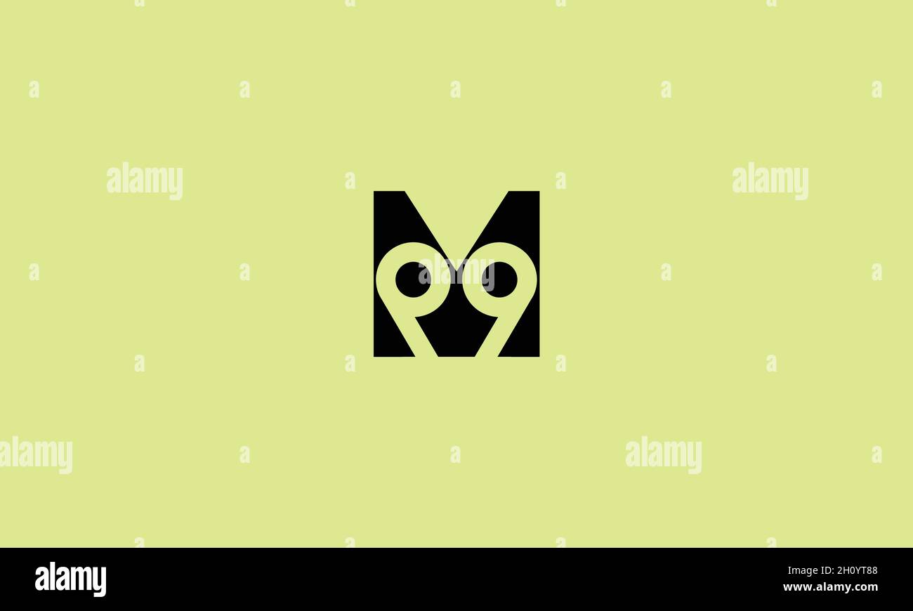 letter m and number 99 logo with negative space effect for illustration ...