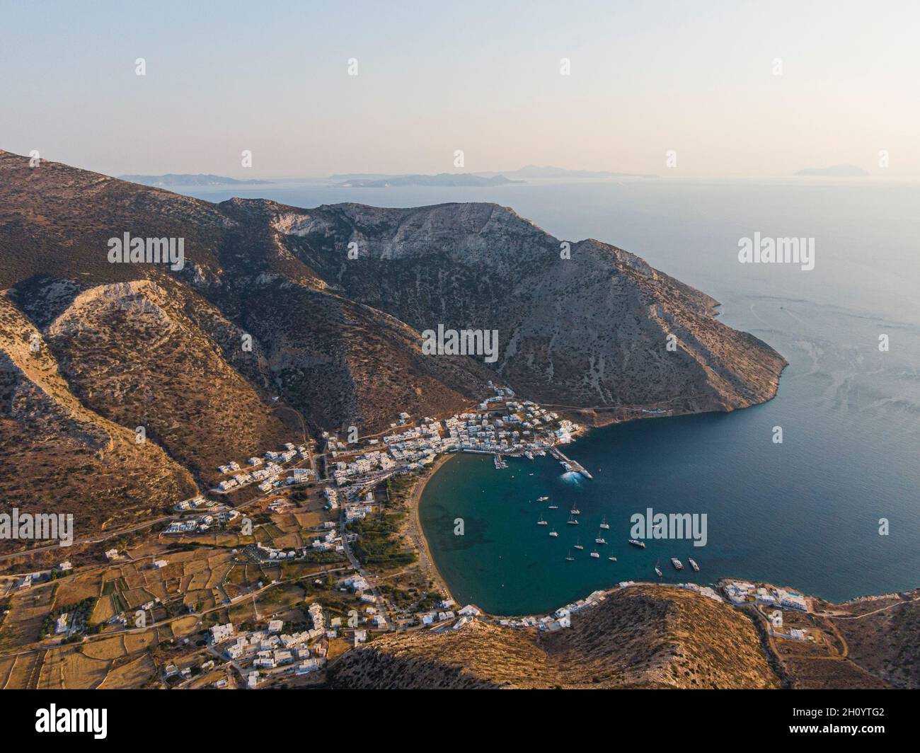 aerial view of Kamares, sifnos greek island Stock Photo - Alamy