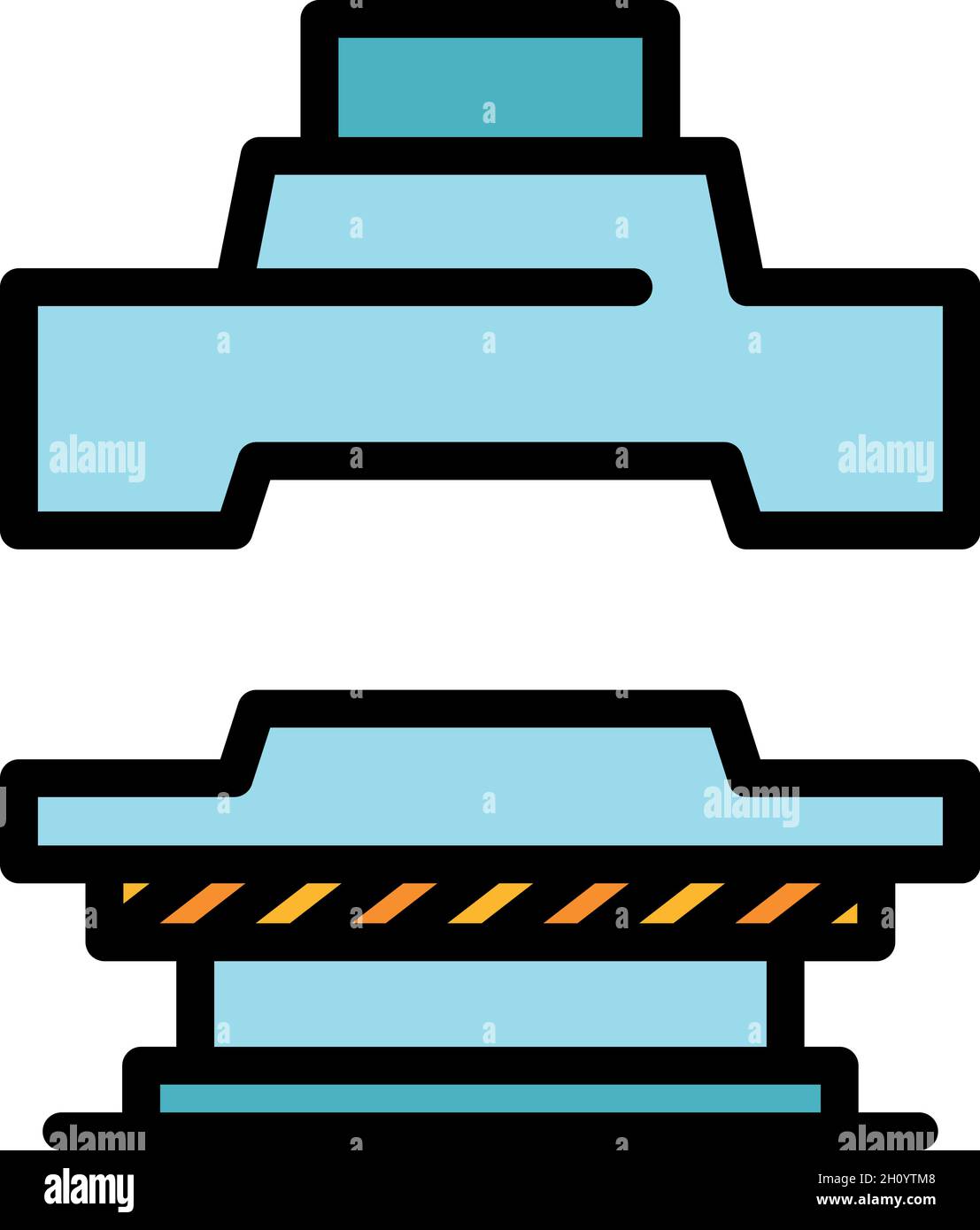 Manual press machine icon. Outline manual press machine vector icon ...