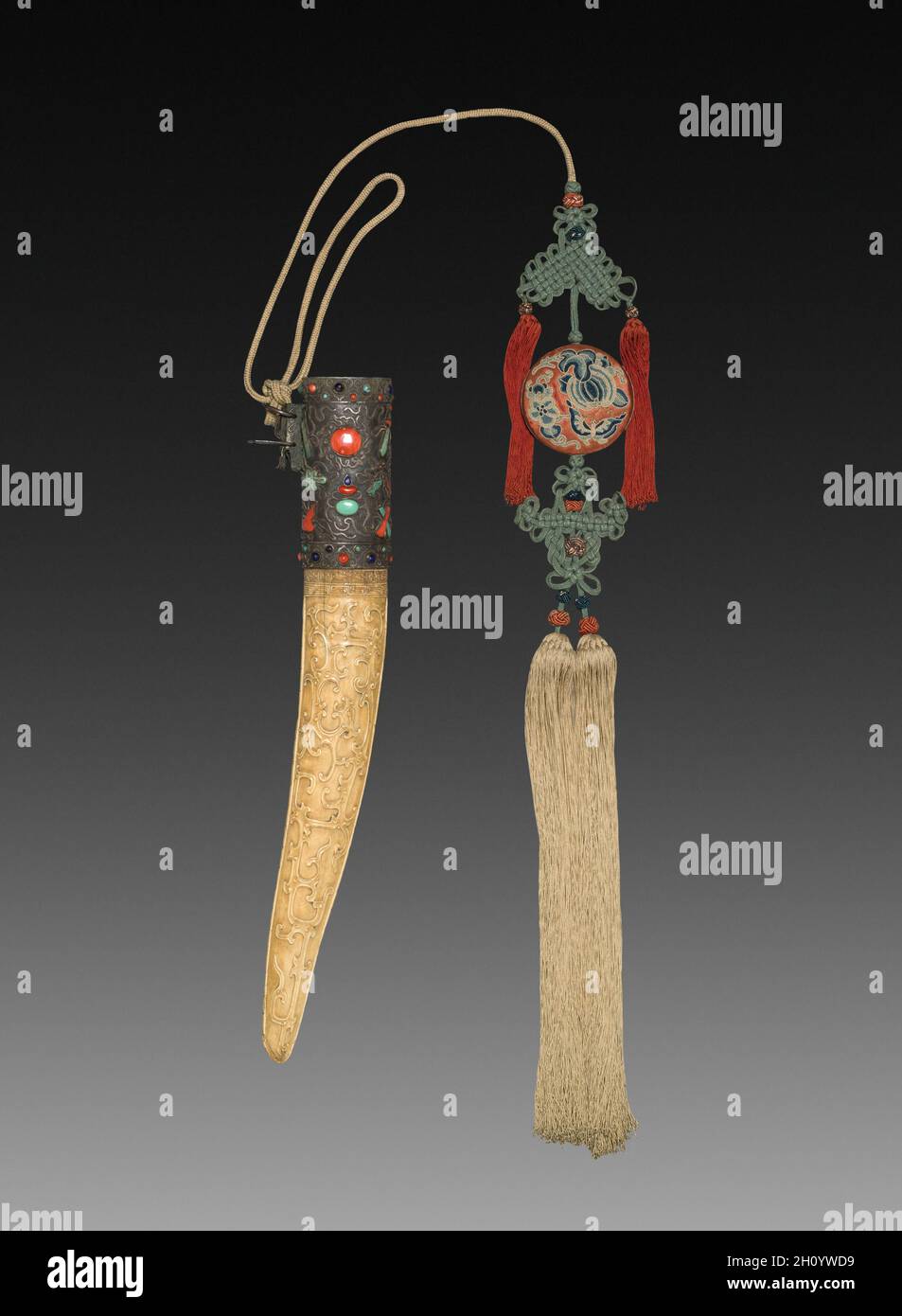 Sheath for Sword, 1800-1911. China, Qing dynasty (1644-1911). Ivory ...