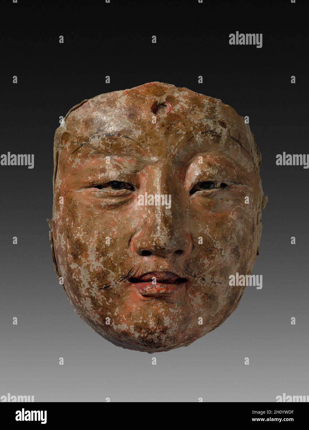 Mask, 10th Century. China, Tang dynasty (618-907). Earthenware; overall ...