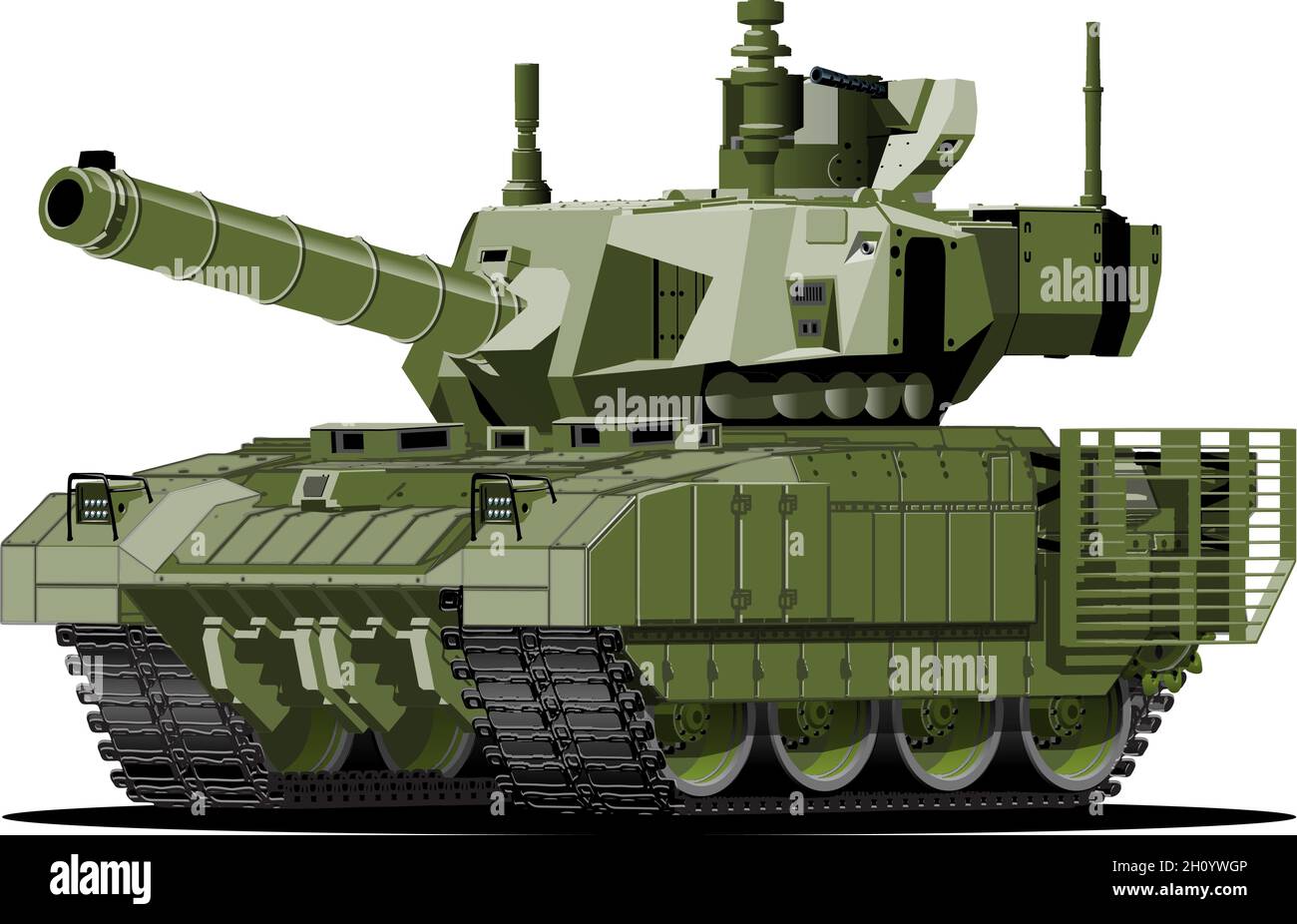 Cartoon modern armored tank. Available EPS-10 vector format separated ...