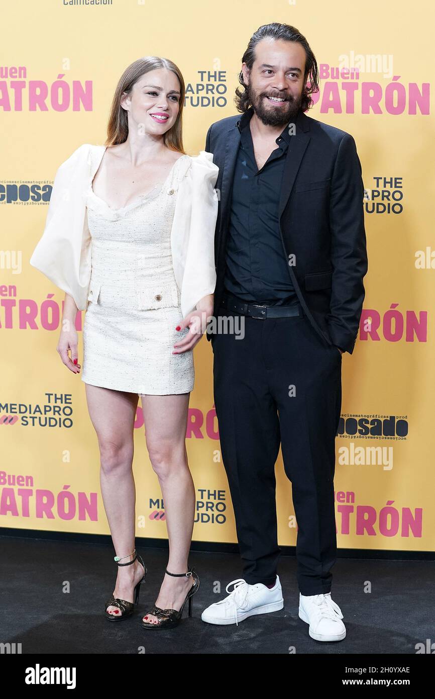 Spanish actress Carla Nieto and his husband Roberto Hoyas attend the ...