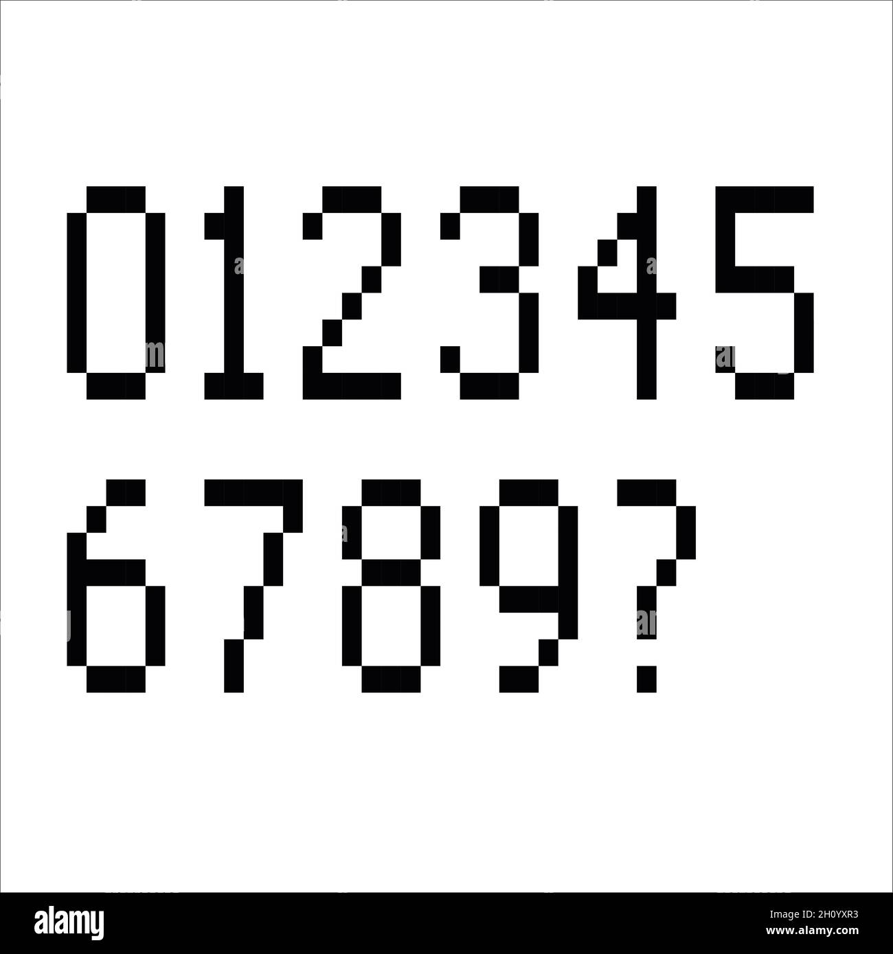 Pixel font numbers hi-res stock photography and images - Alamy