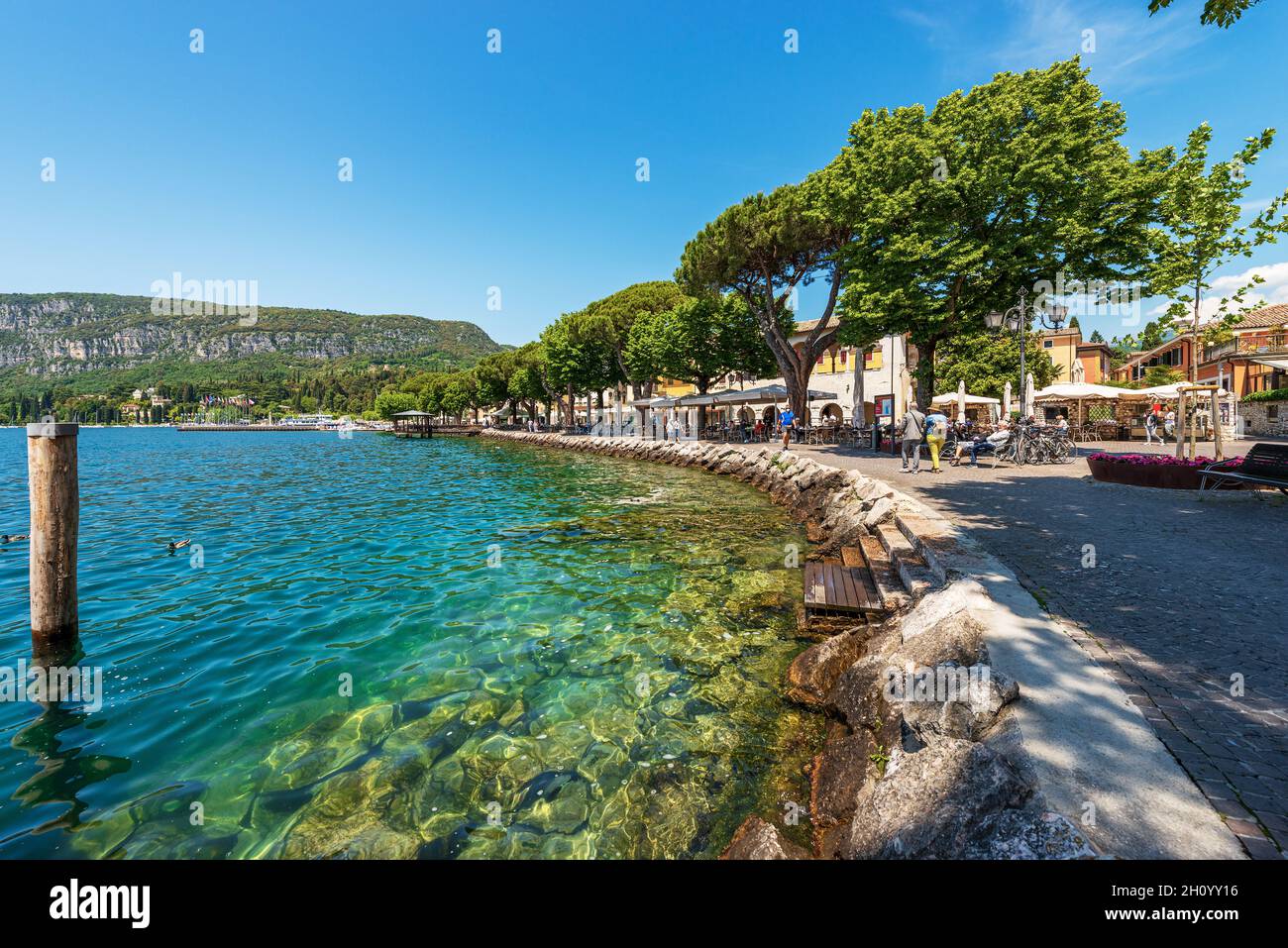 GARDA, ITALY - MAY 26, 2021: Downtown of Garda, village and tourist ...