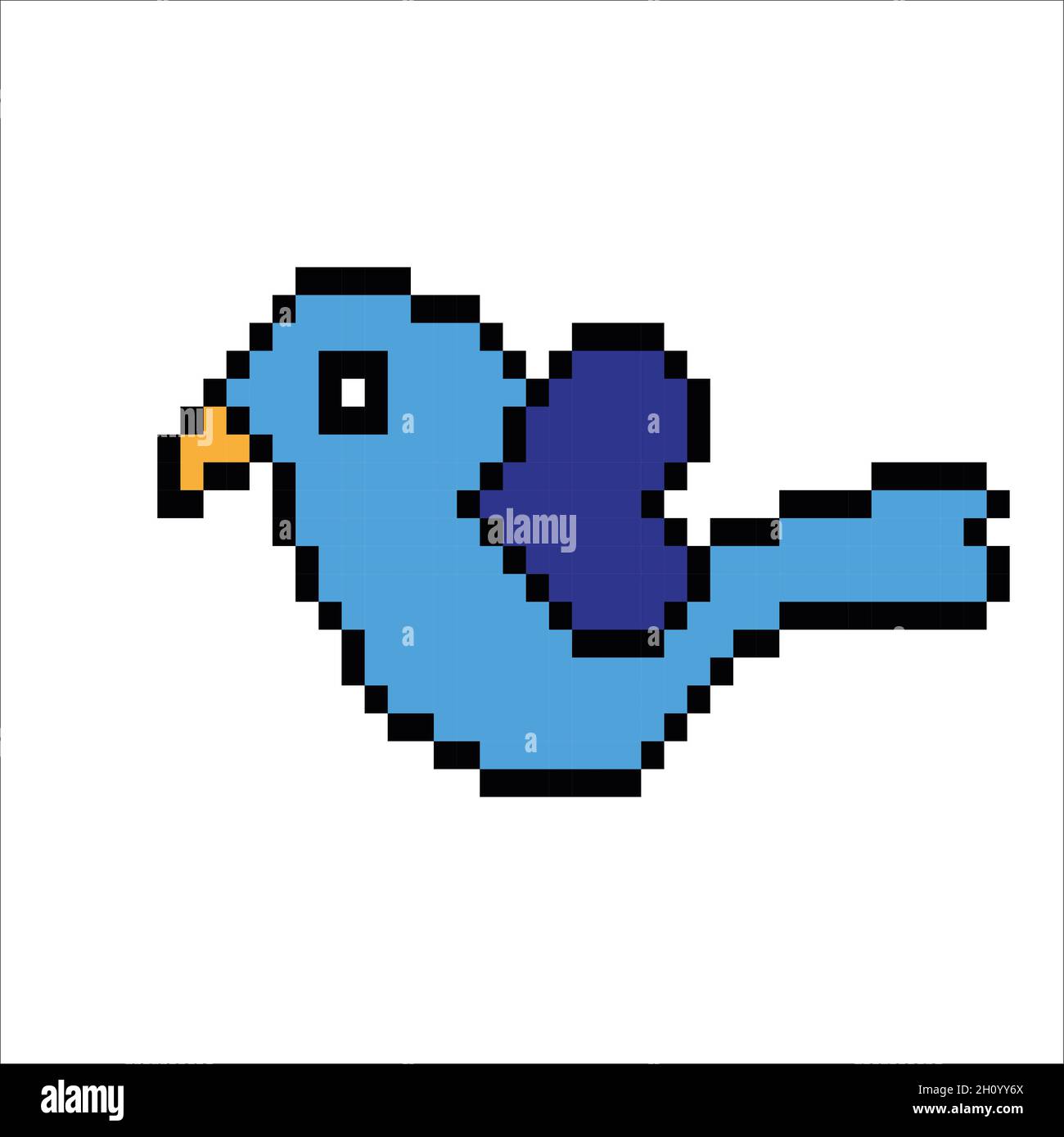 Bird Pixel art. Illustration Stock Photo - Alamy