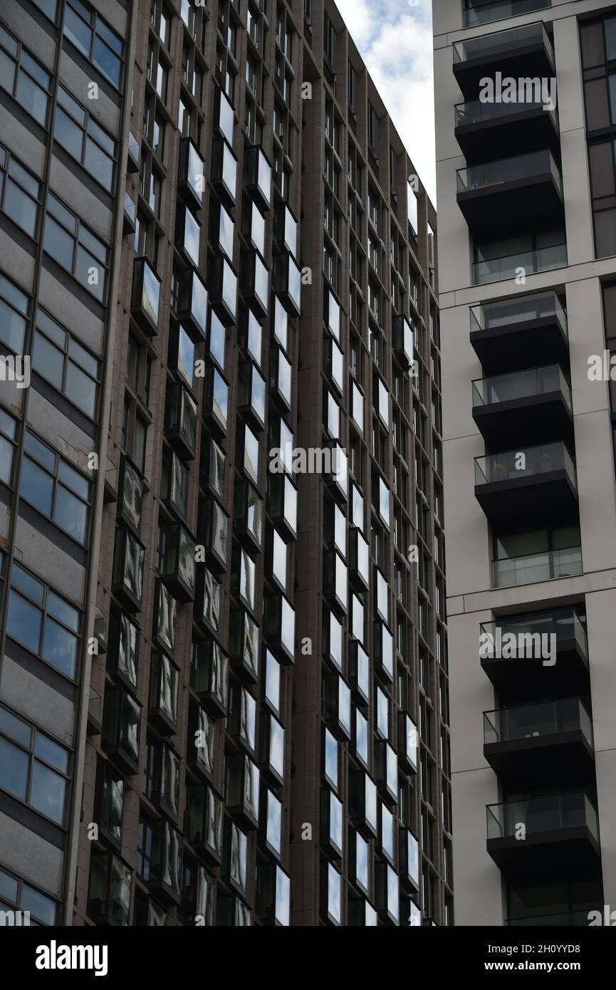 High Rise residential apartment block in waterloo london Stock Photo ...