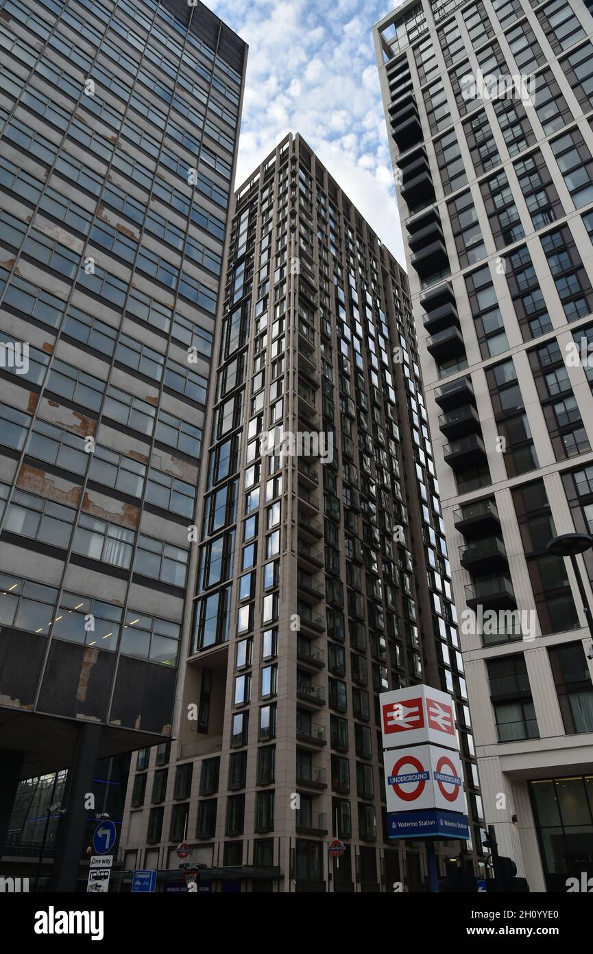 High Rise residential apartment block in waterloo london Stock Photo ...