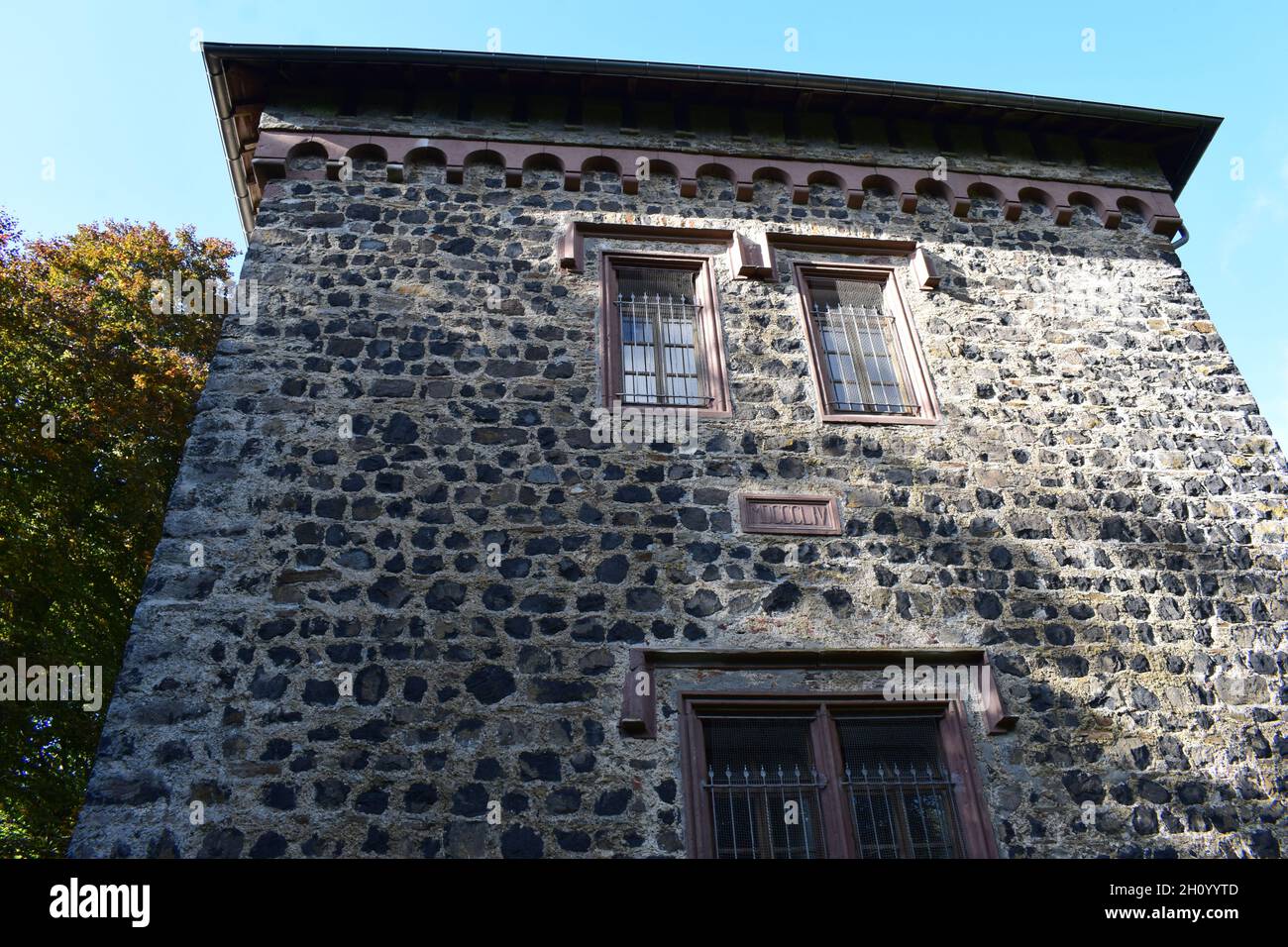 viewing tower on former Burg Aremberg Stock Photo - Alamy