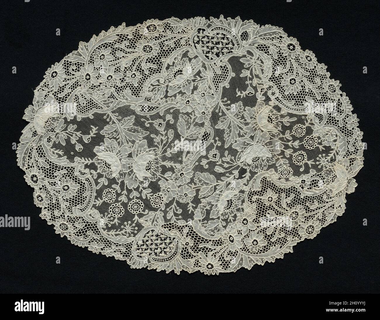 Needlepoint (Point d'Gaze) Lace, 19th century. Flanders, 19th century ...