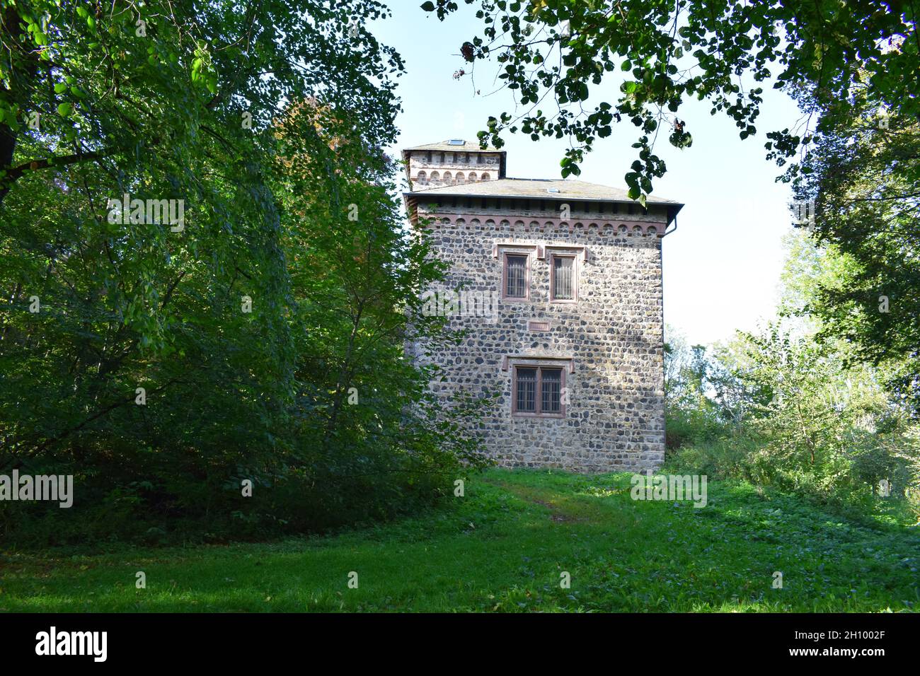 viewing tower on former Burg Aremberg Stock Photo - Alamy