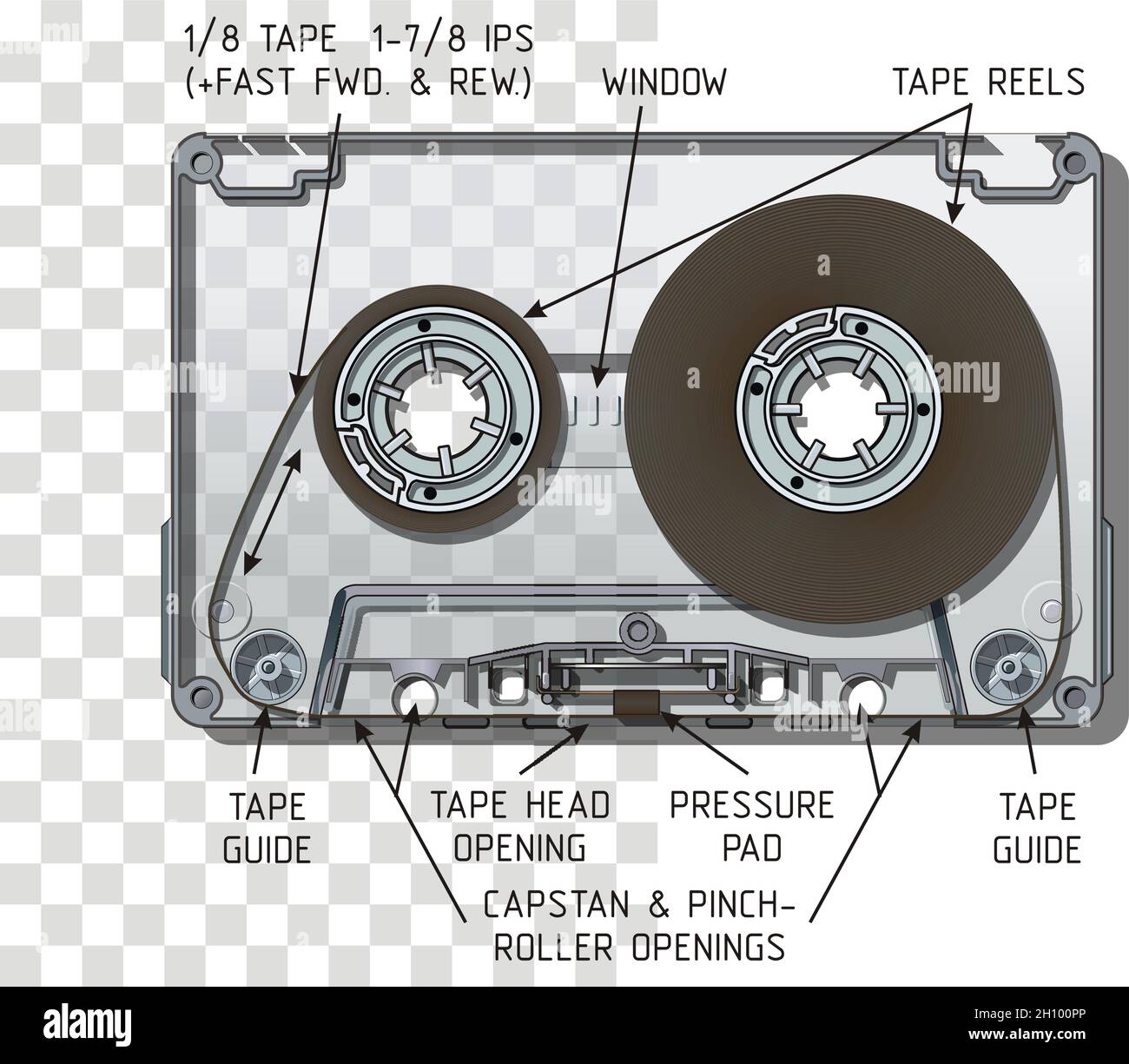 Vector audio cassette Available EPS-10 vector format separated by ...