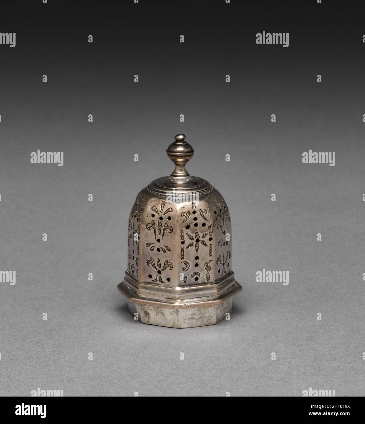 Caster (lid), 1719. William Spackman (British). Silver; overall: 15.6 ...