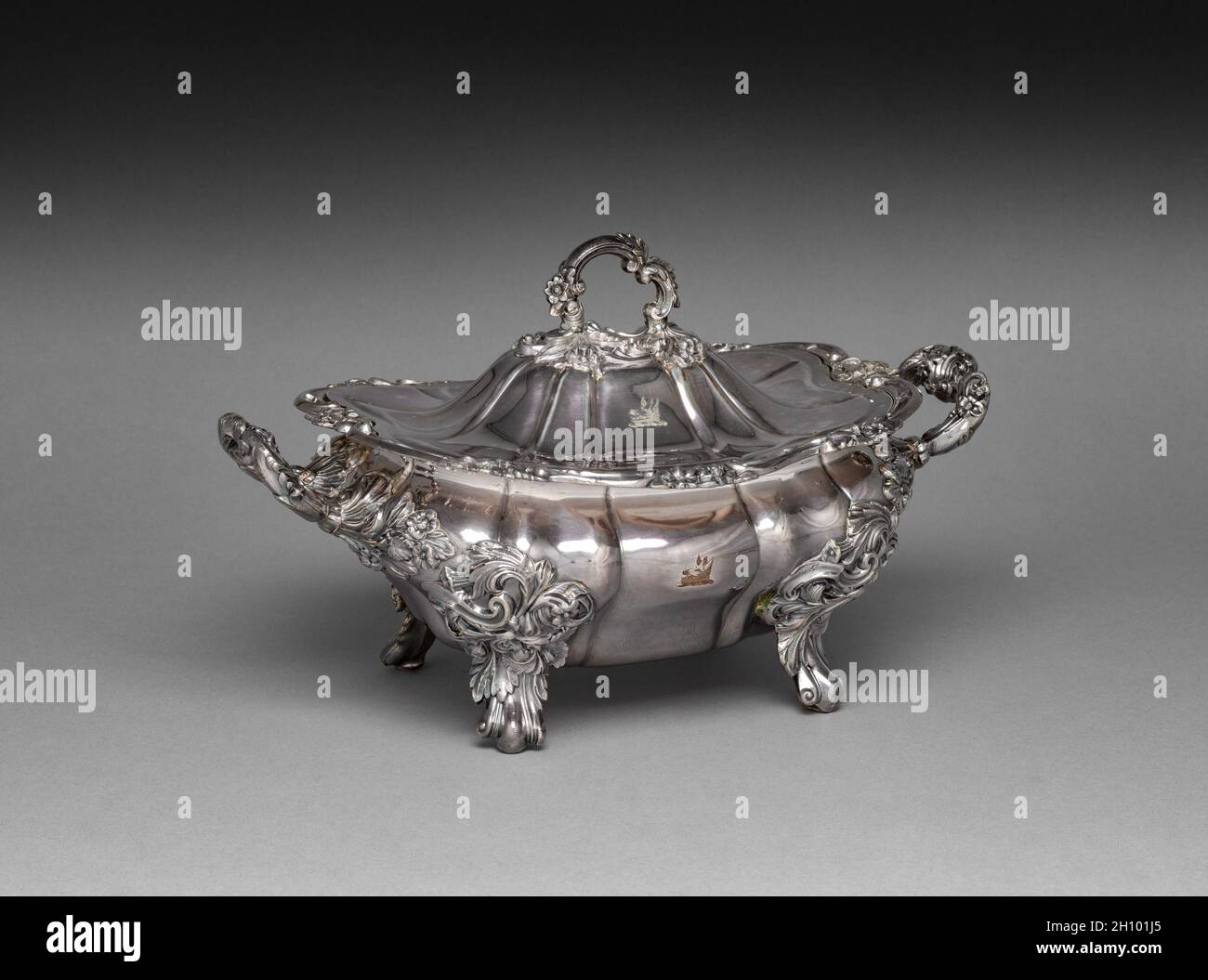 Covered Tureen, c. 1830-50. England, Sheffield. Silver plated on copper ...