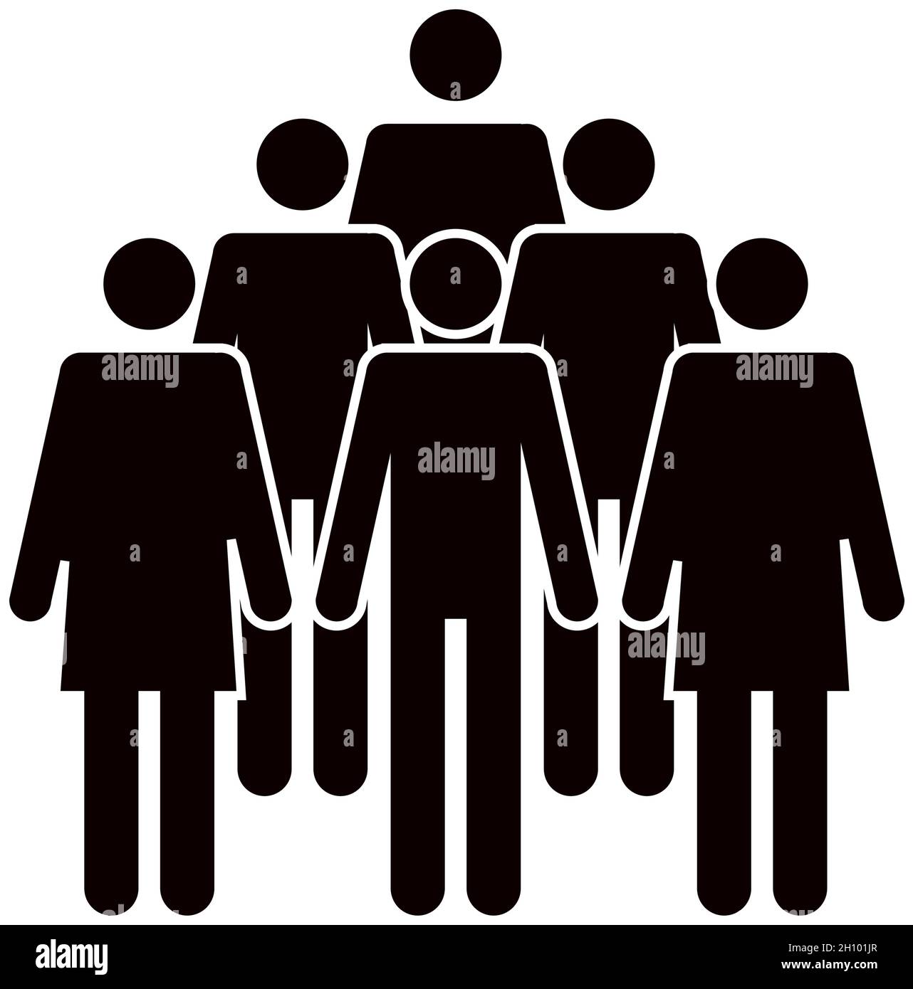 Six human figures Stock Vector Images - Alamy