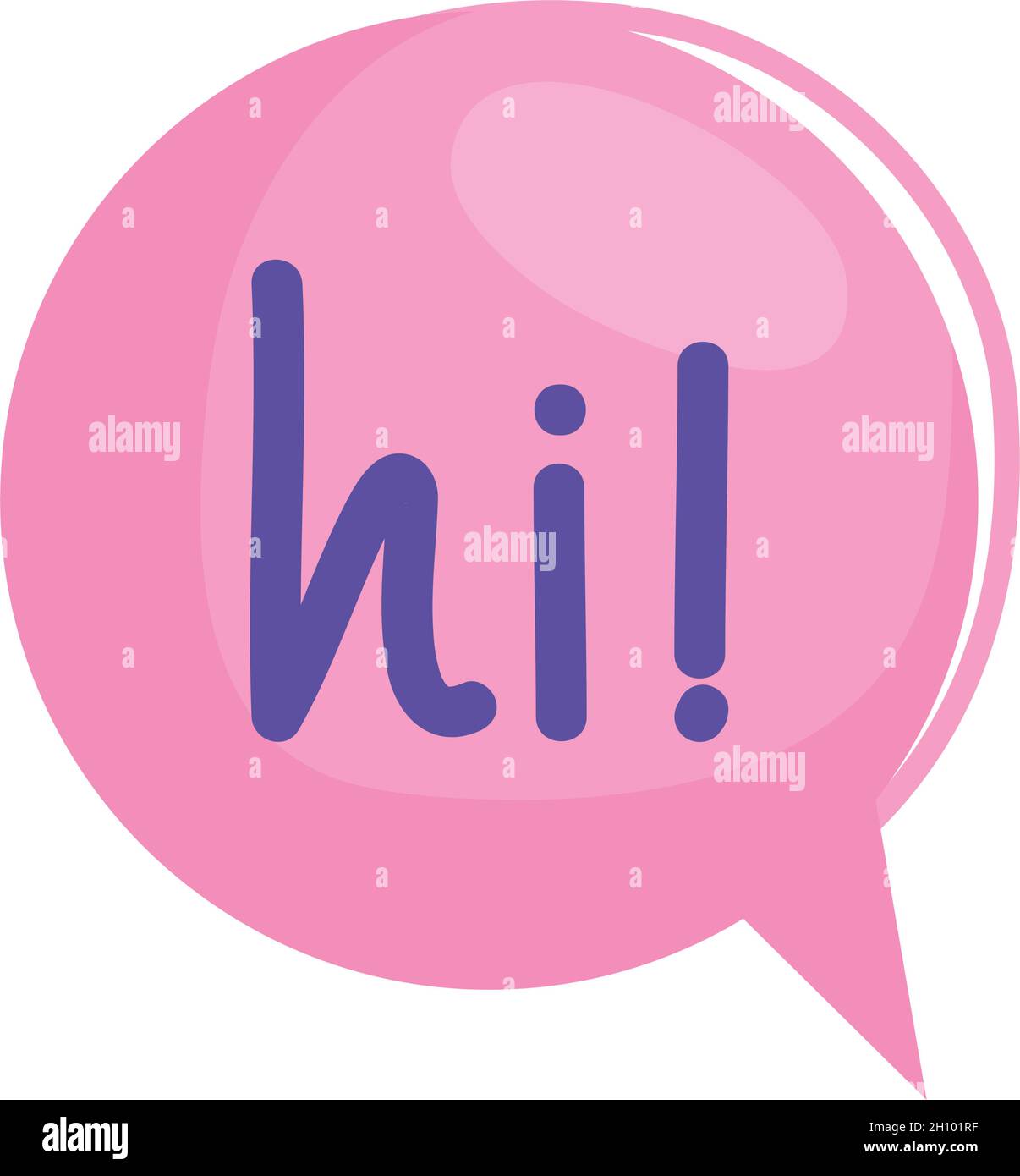 speech bubble with hi Stock Vector Image & Art - Alamy