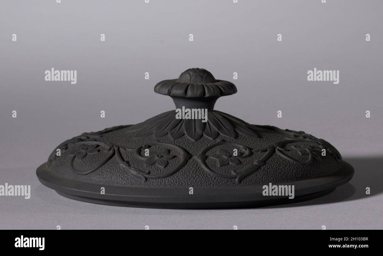 Teapot (cover), c. 1810. Elijah Mayer (British, c. 1770-1805). Black ...