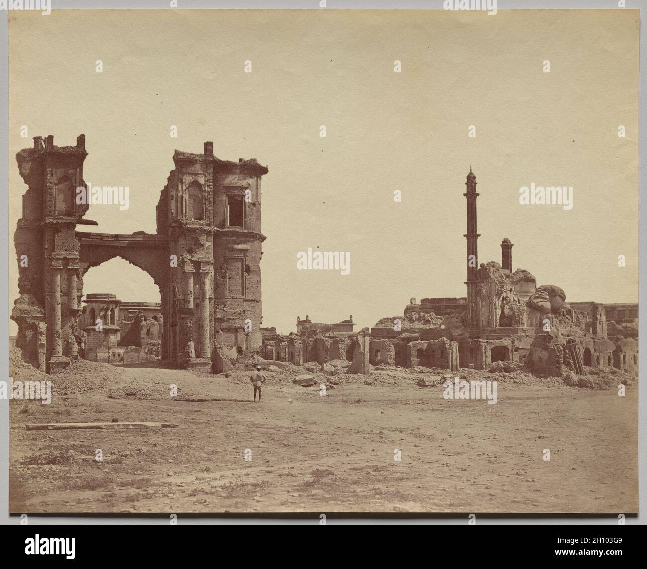 Lucknow After the Siege: The Clock Tower in Front of the Bailee Guard ...