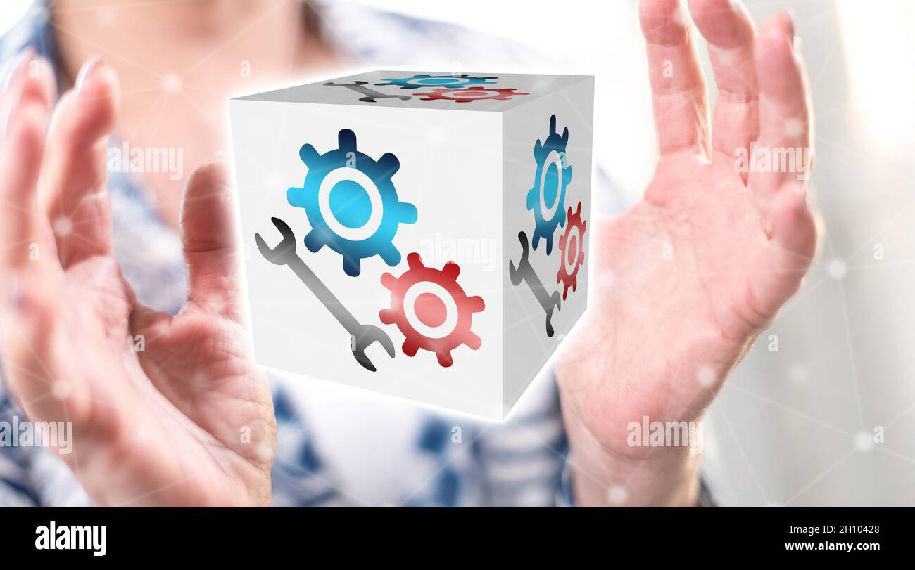 Maintenance system concept between hi-res stock photography and images ...