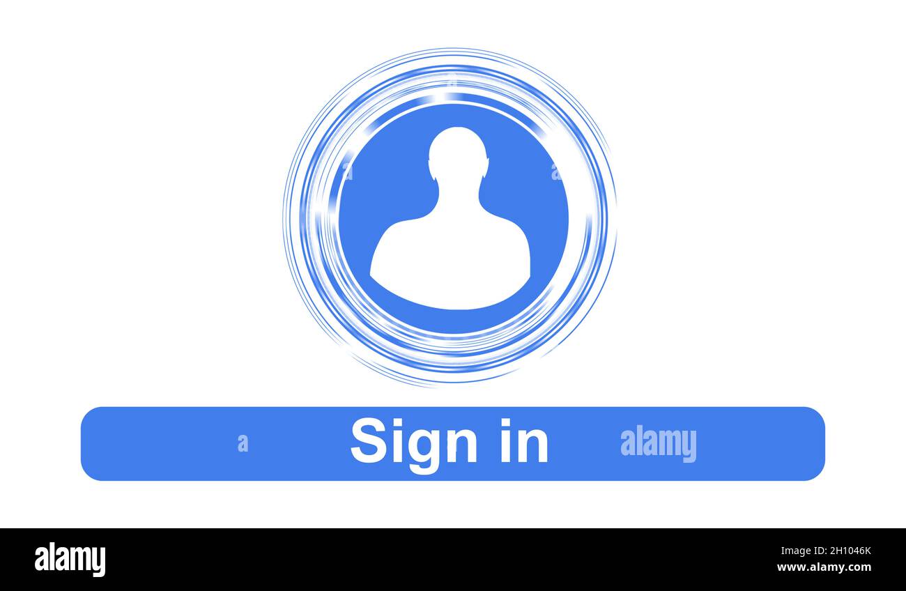 Illustration of a sign in concept Stock Photo - Alamy