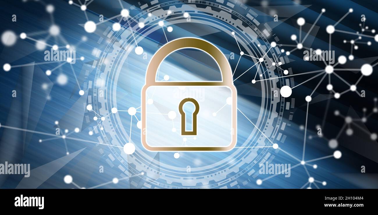 Illustration of a digital security concept Stock Photo - Alamy