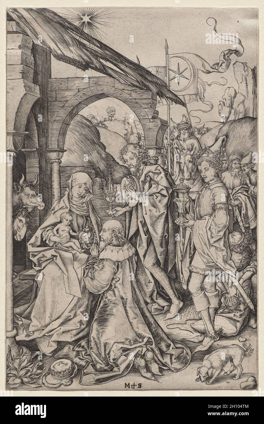 Adoration of the Magi, 1482. Martin Schongauer (German, c.1450-1491 ...