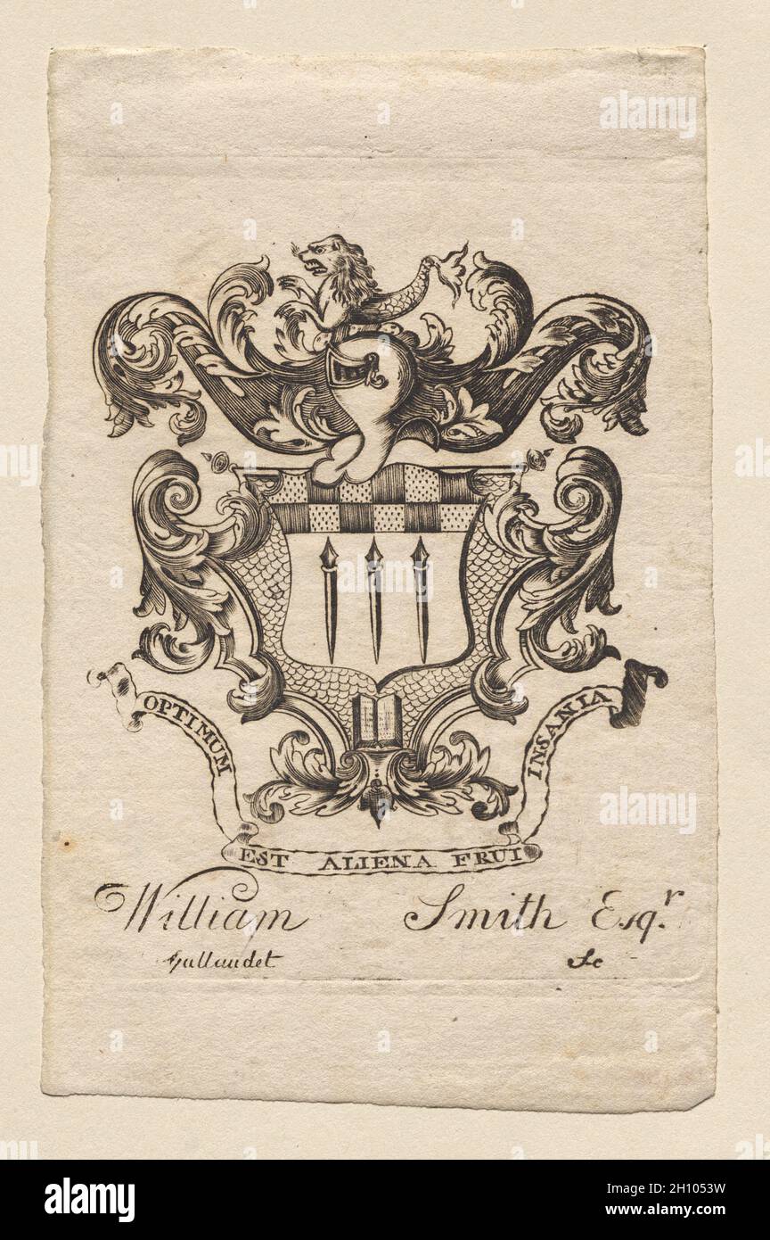Bookplate: Coat of Arms with William Smith, Esq. inscribed below ...