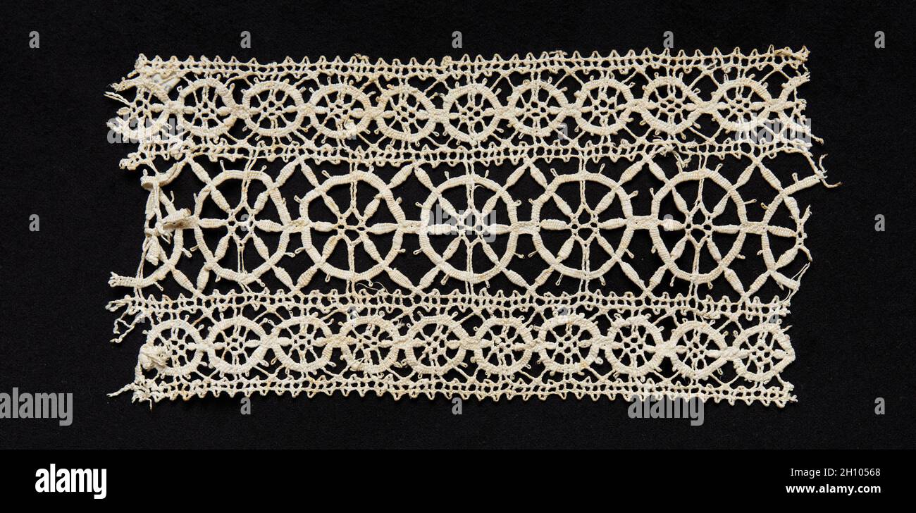Bobbin Lace (Needlepoint Design) Insertion, 17th century. Italy, Genoa ...