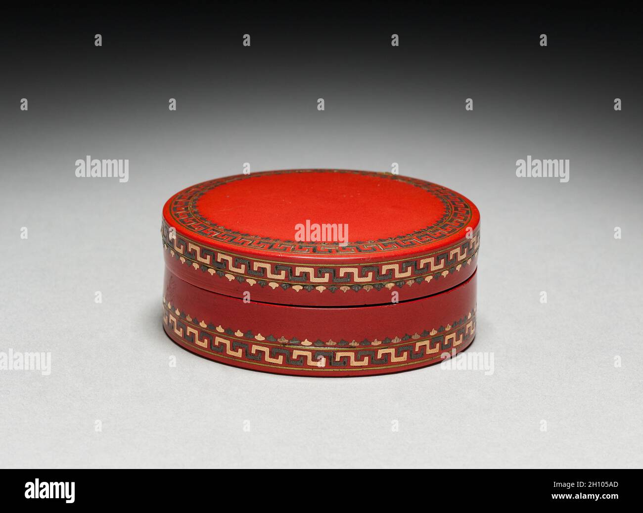 Round Box, c. 1770. France, 18th century. Tortoise shell decorated in ...