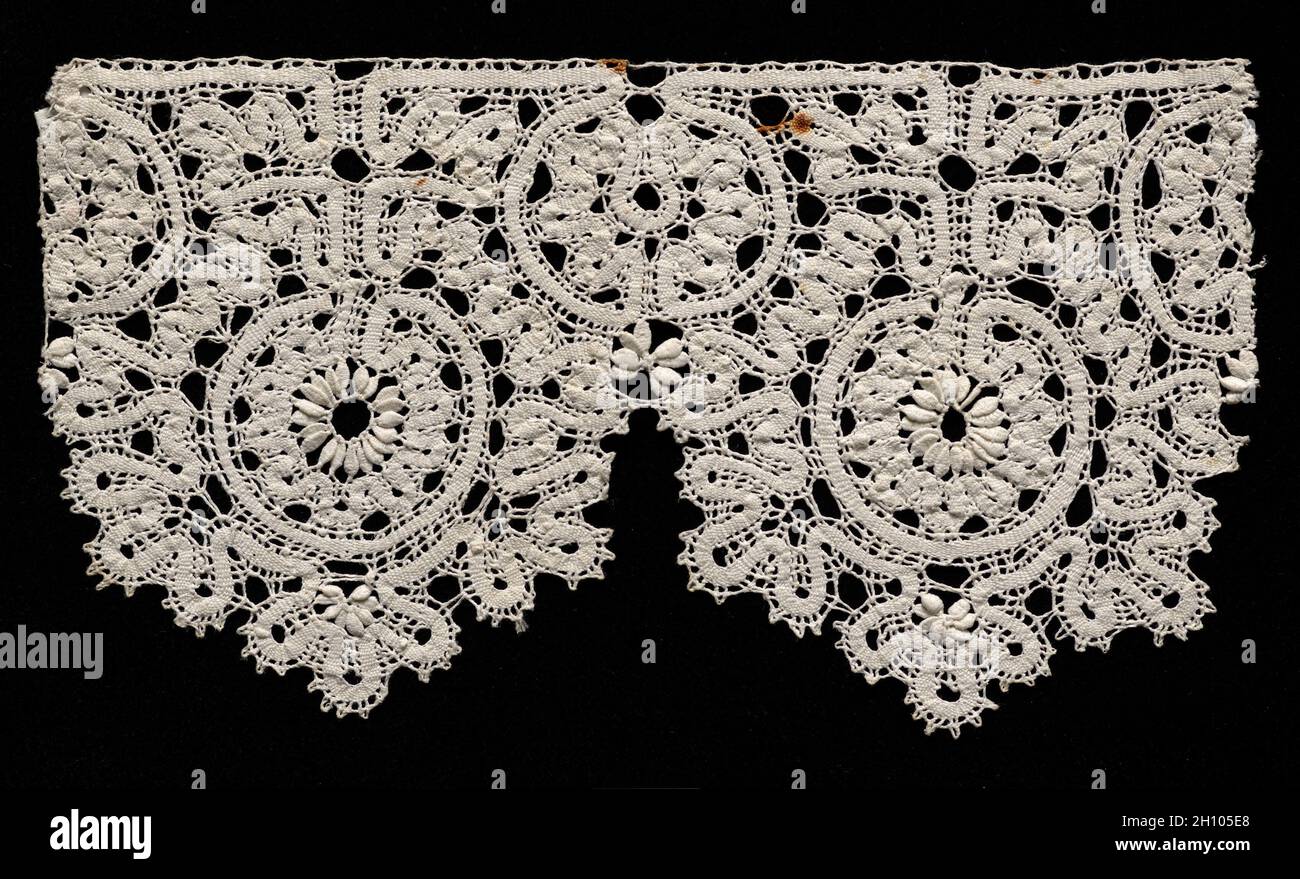 Bobbin Lace (Needlepoint Design) Edging of Round Points, 16th-17th ...