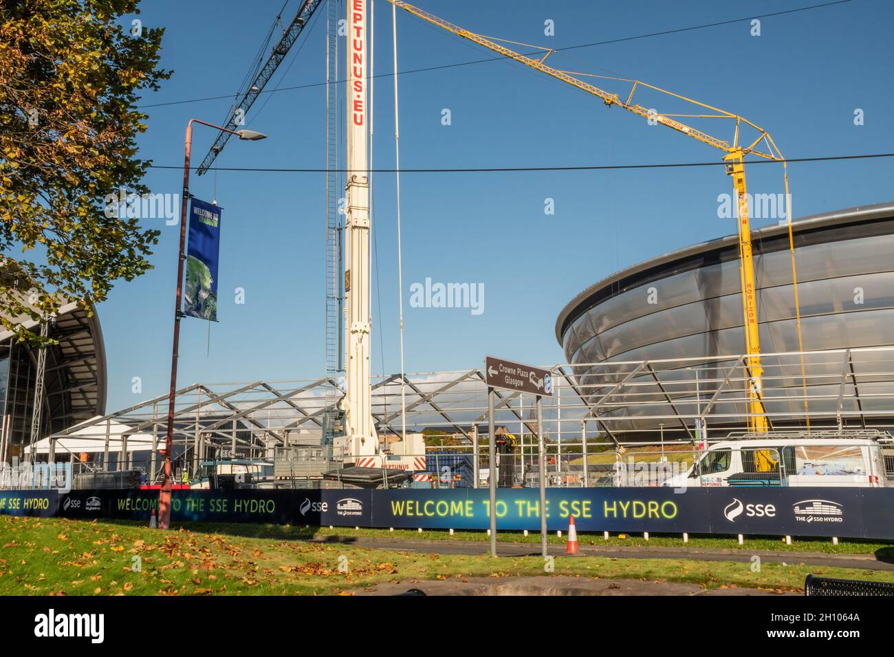The Armadillo and The SSE Hydro at the SEC in Glasgow as temporary ...