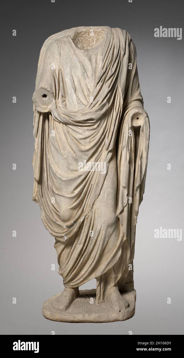 Togatus Figure, AD 1-200. Italy, Roman. Pentelic marble; overall: 167.7 ...
