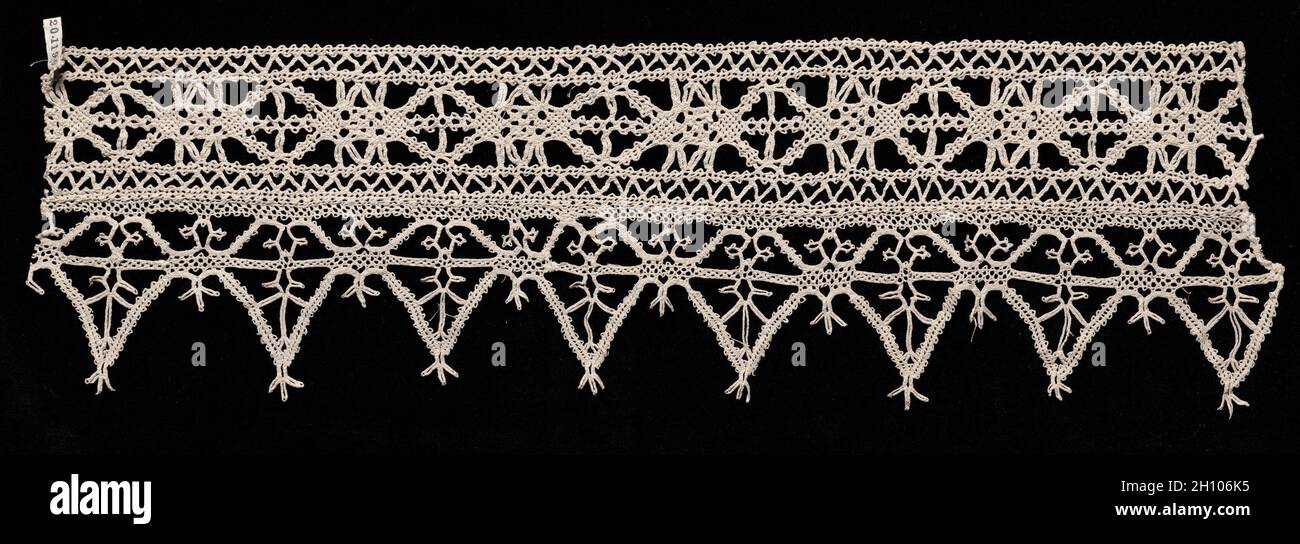 Bobbin Lace Insertion and Edging of Points, 16th-17th century. Italy ...