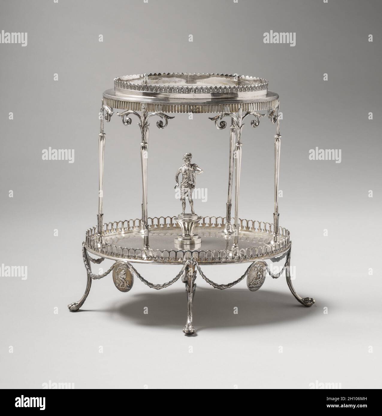 Centerpiece (metal stand), 1792. William Pitts (British), Joseph Preedy ...