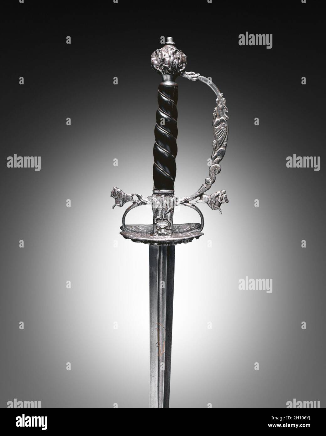 Small Sword, 1640–60. Germany, Passau (?), 17th century. Steel, wood ...