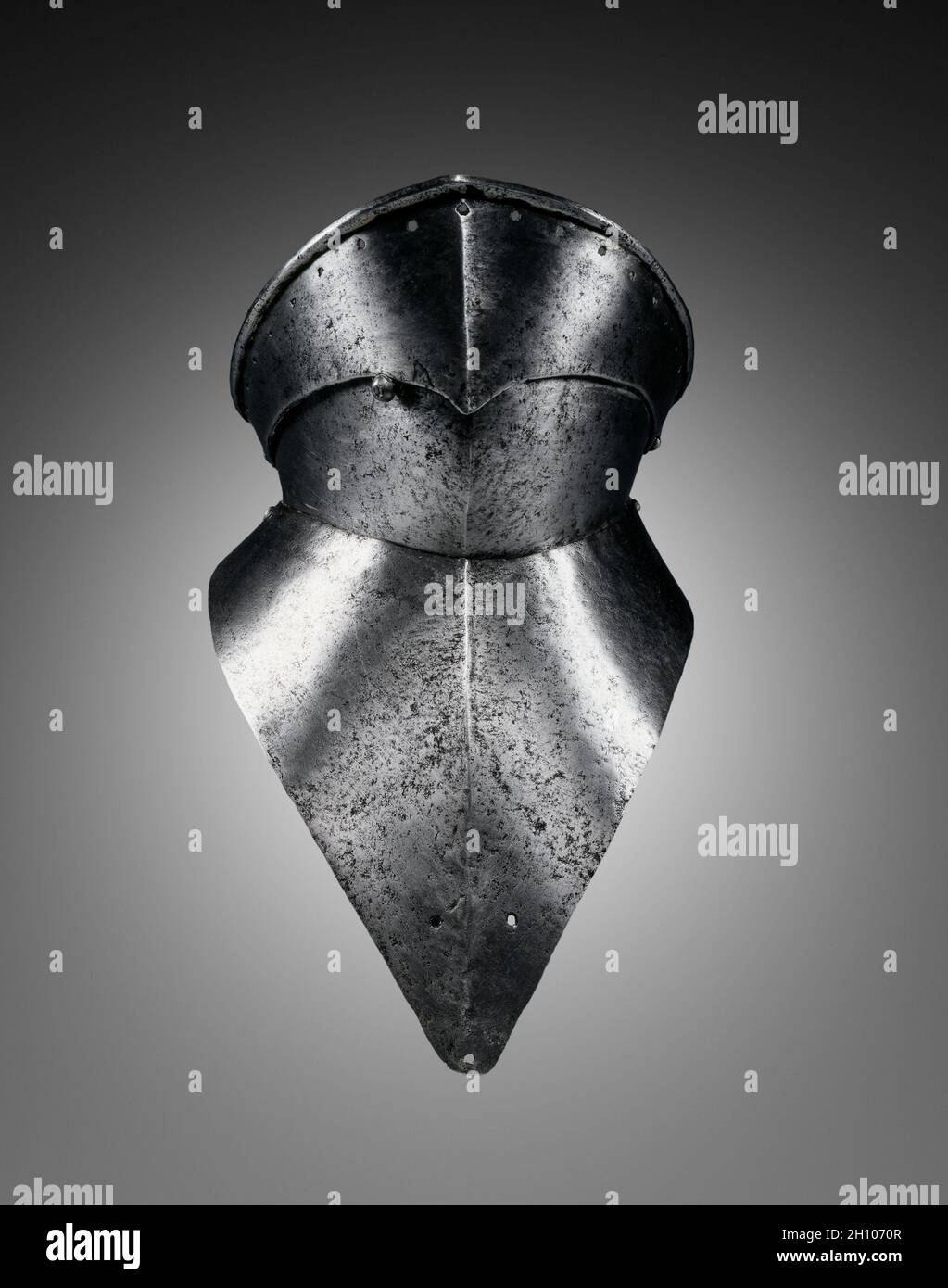 Gothic Bevor, c. 1480. Spain (Hispano-Flemish), 15th century. Steel ...