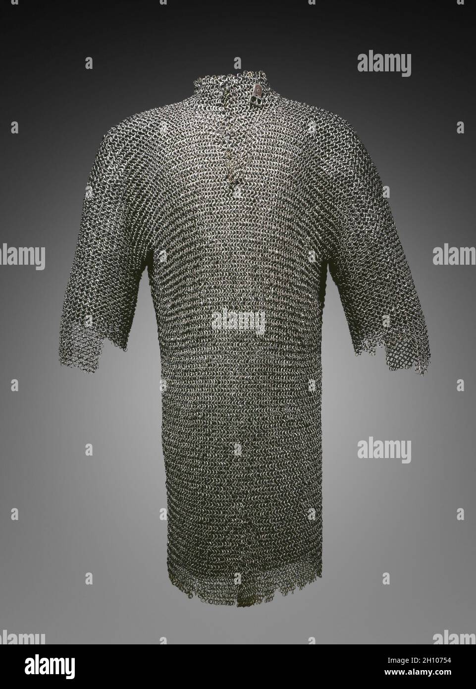 Hauberk, 1400s. European, 15th century. Riveted steel rings; diameter ...