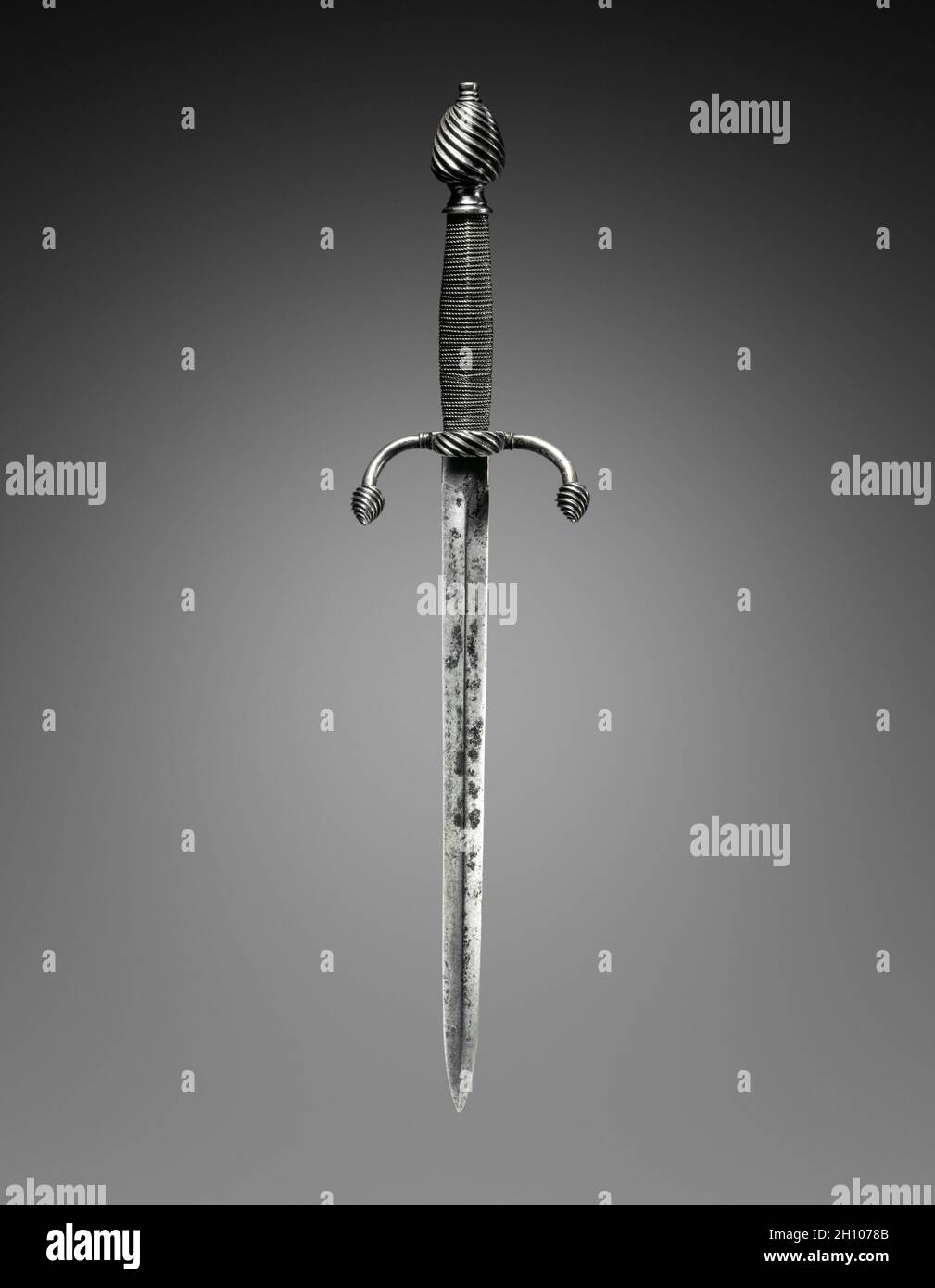 Parrying Dagger, c. 1600. Germany, early 17th Century. Steel, wire grip ...