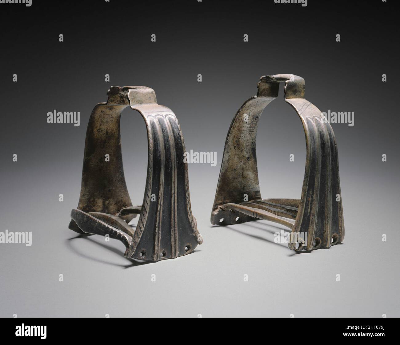 Stirrup, c. 1525-1550. Germany, 16th century. Steel with modern black ...