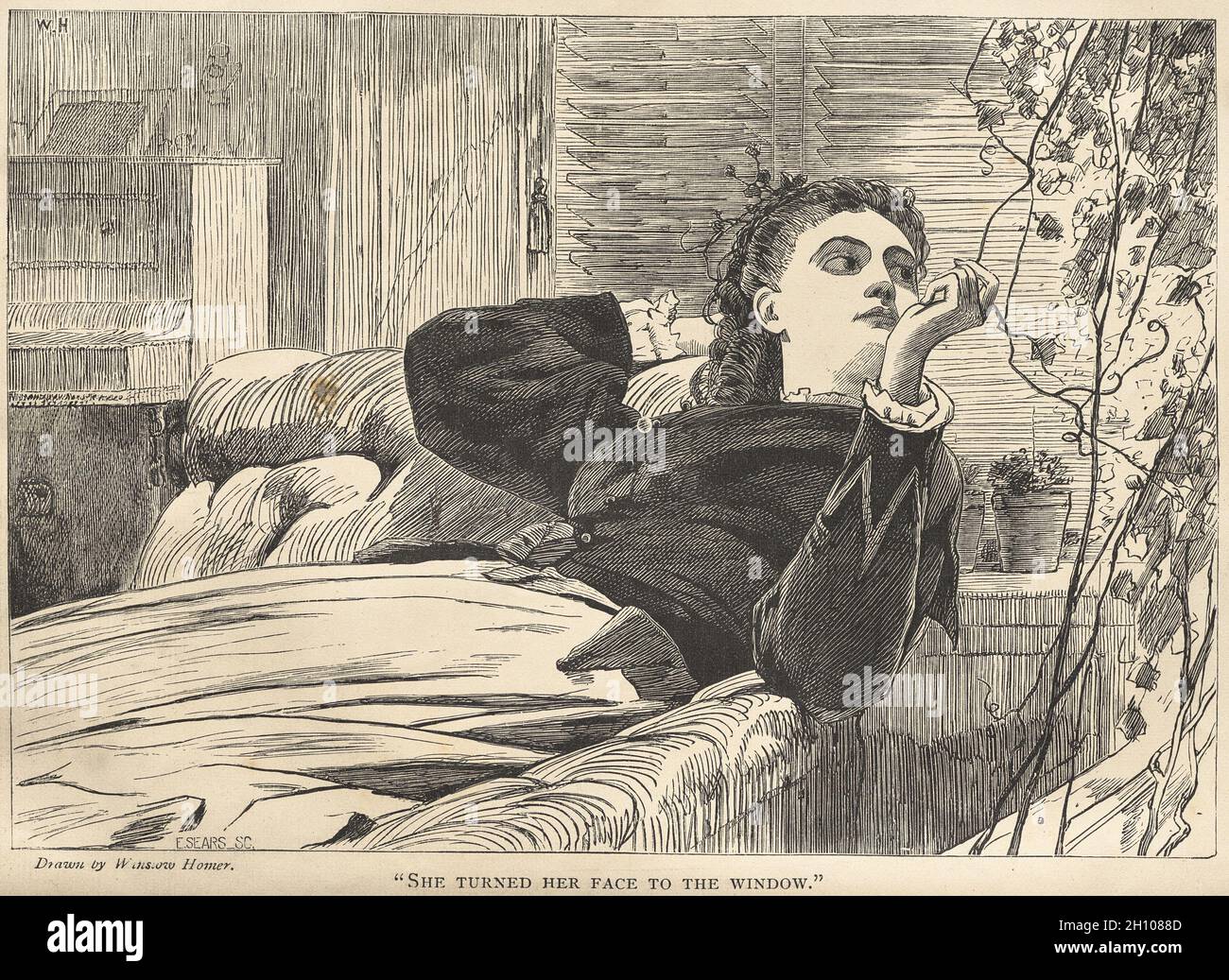 "She Turned her Face to the Window", 1868. Winslow Homer (American ...