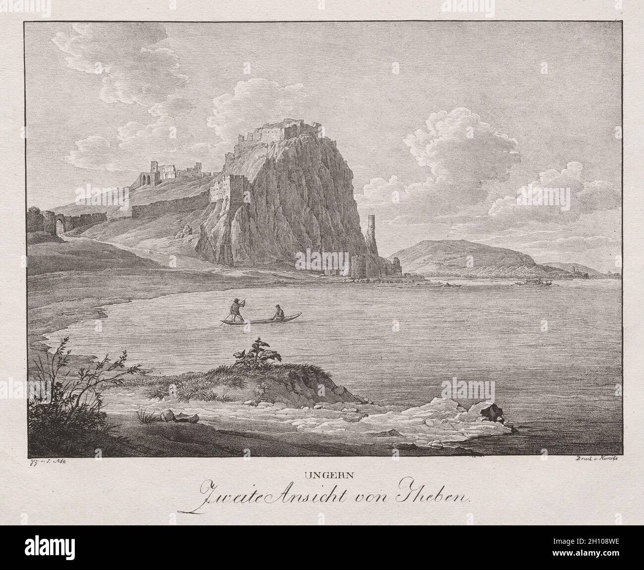 Ungern, Zweite Ansicht von Theben. Jakob Alt (Austrian, 1789-1872 ...