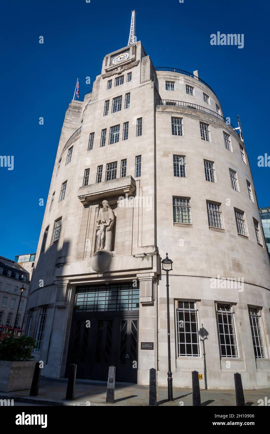 Art Deco Broadcasting House, the headquarters of the BBC in Portland ...