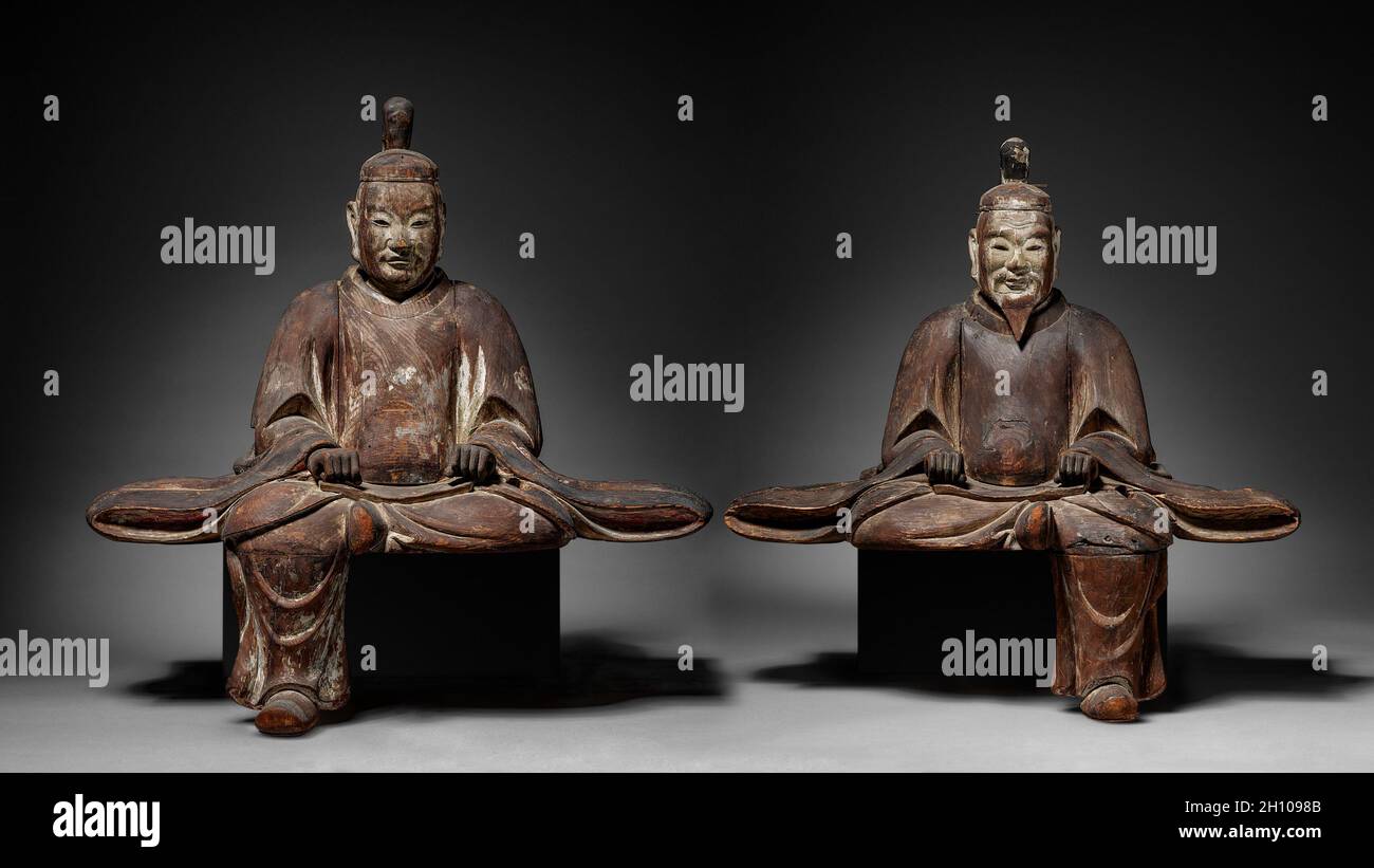 Pair of Guardian Figures (Zuishin), c. 1560-1625. Japan, Muromachi ...